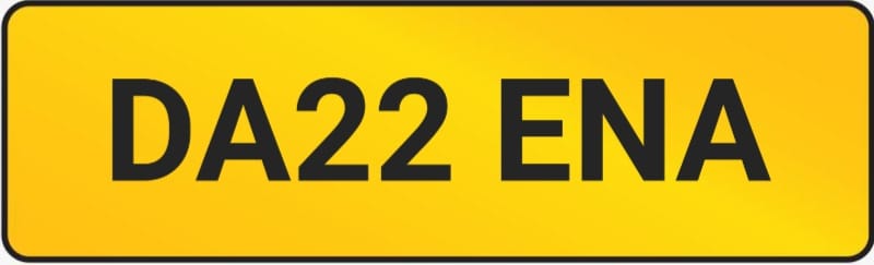 'Darren A' Registration DA22 ENA – Secure Plates LDN